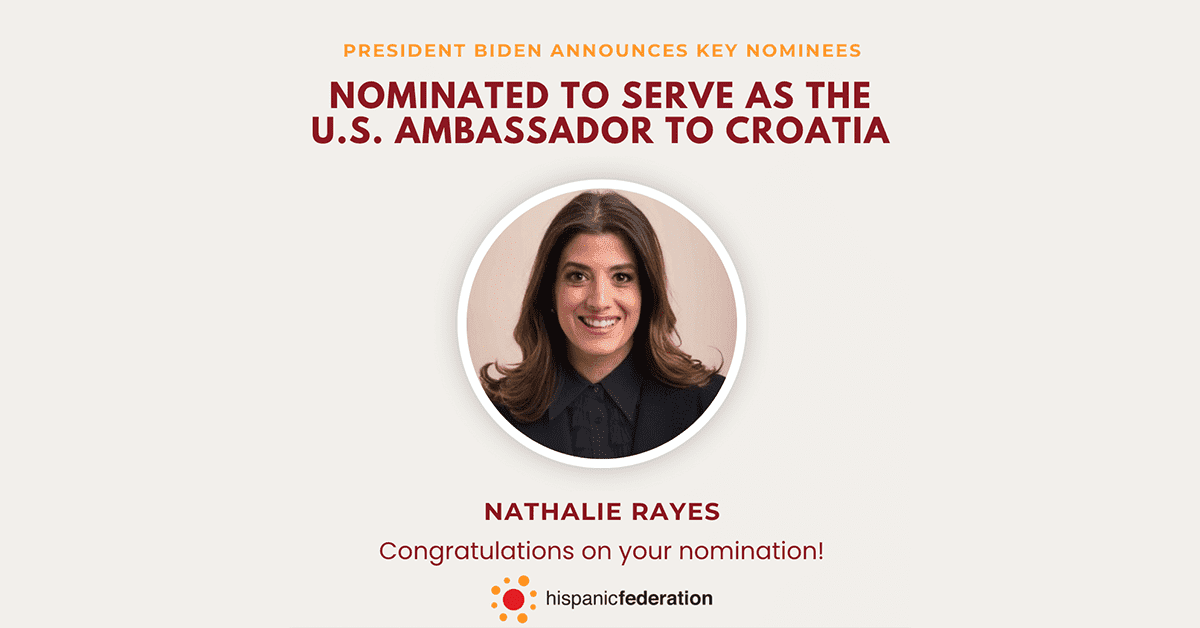 Hispanic Federation Aplaude el nombramiento de Nathalie Rayes, miembro de la Junta Directiva ...